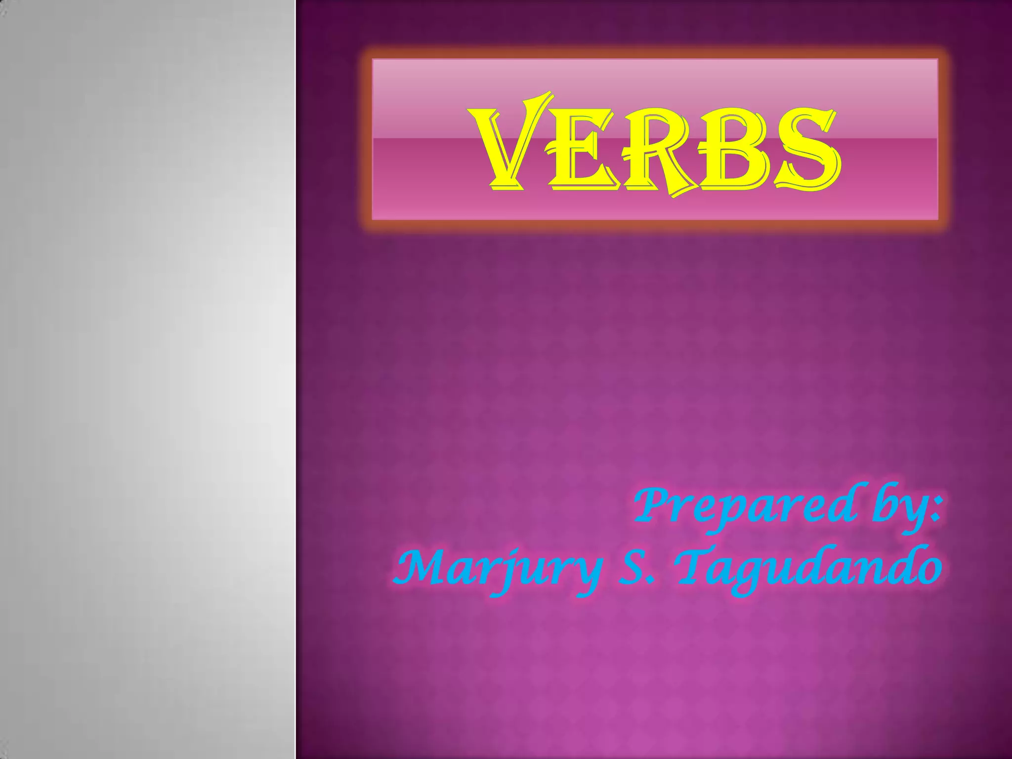 Verbs presentation | PPTX