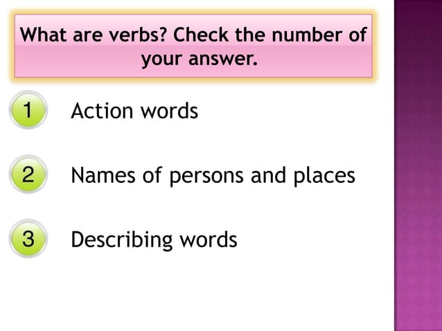 Verbs presentation | PPTX