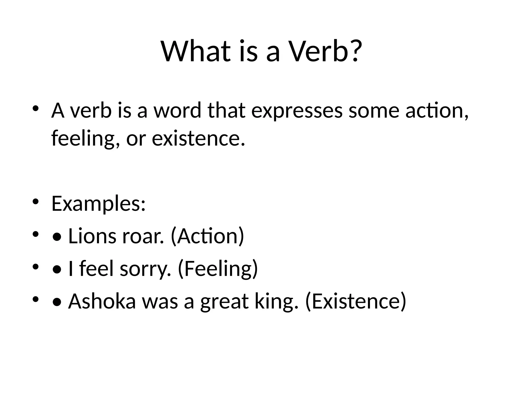 Verbs . definition ,types various examples | PPT