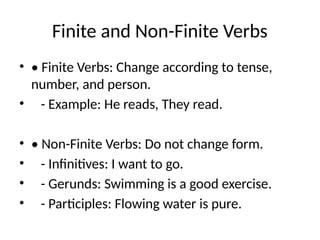 Verbs . definition ,types various examples | PPTX