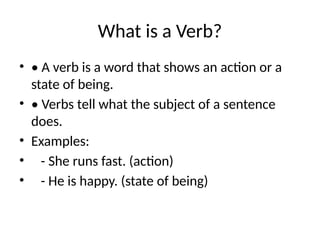 Verbs_Presentation_Grade5.POWERPOINT PRESENTATION | PPT