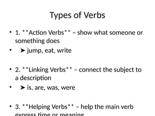 Verbs_Presentation_Grade5.POWERPOINT PRESENTATION | PPT