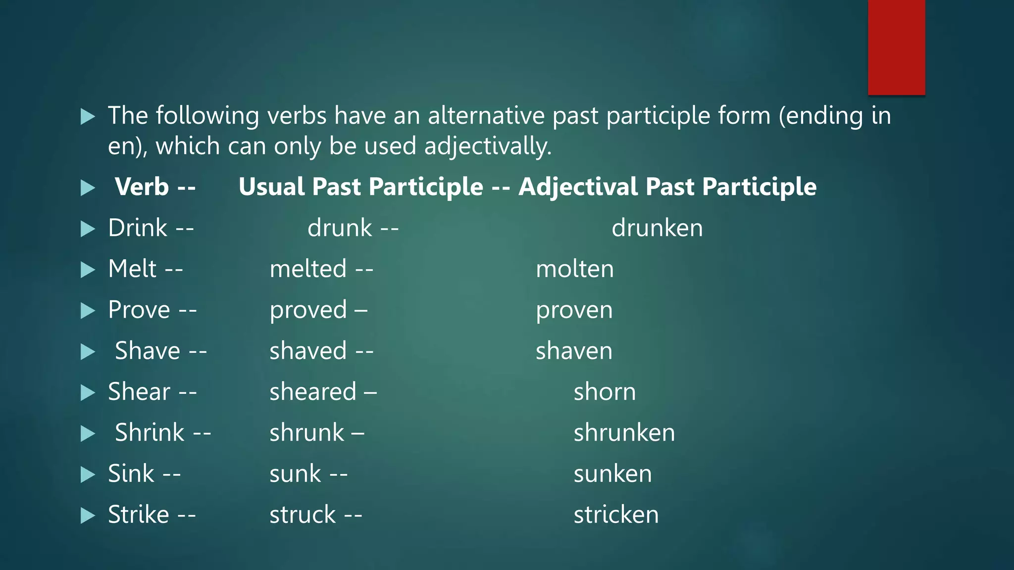 verbs, regular irregular.pptx