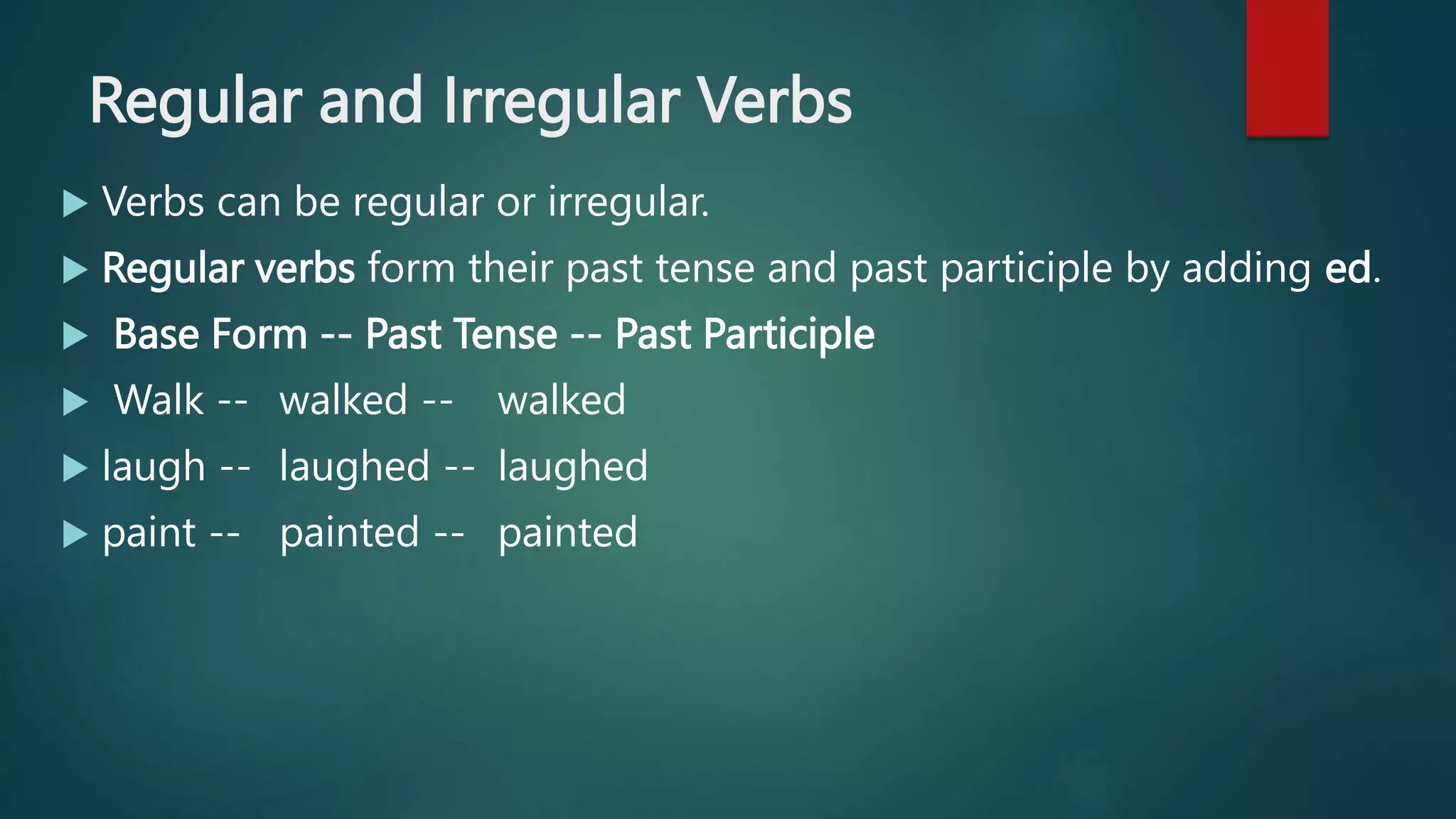 verbs, regular irregular.pptx