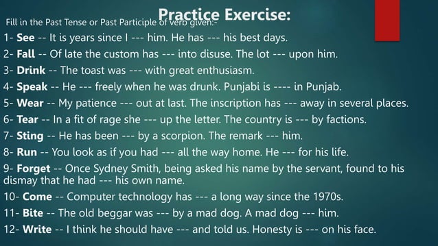 verbs, regular irregular.pptx | Food & Drink