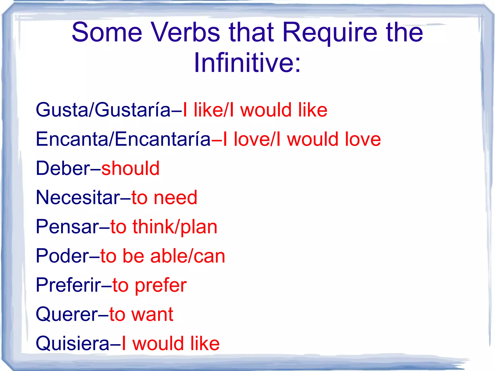 Verbs require infinitive | PPT
