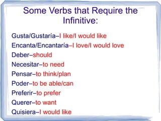 Verbs require infinitive | PPT