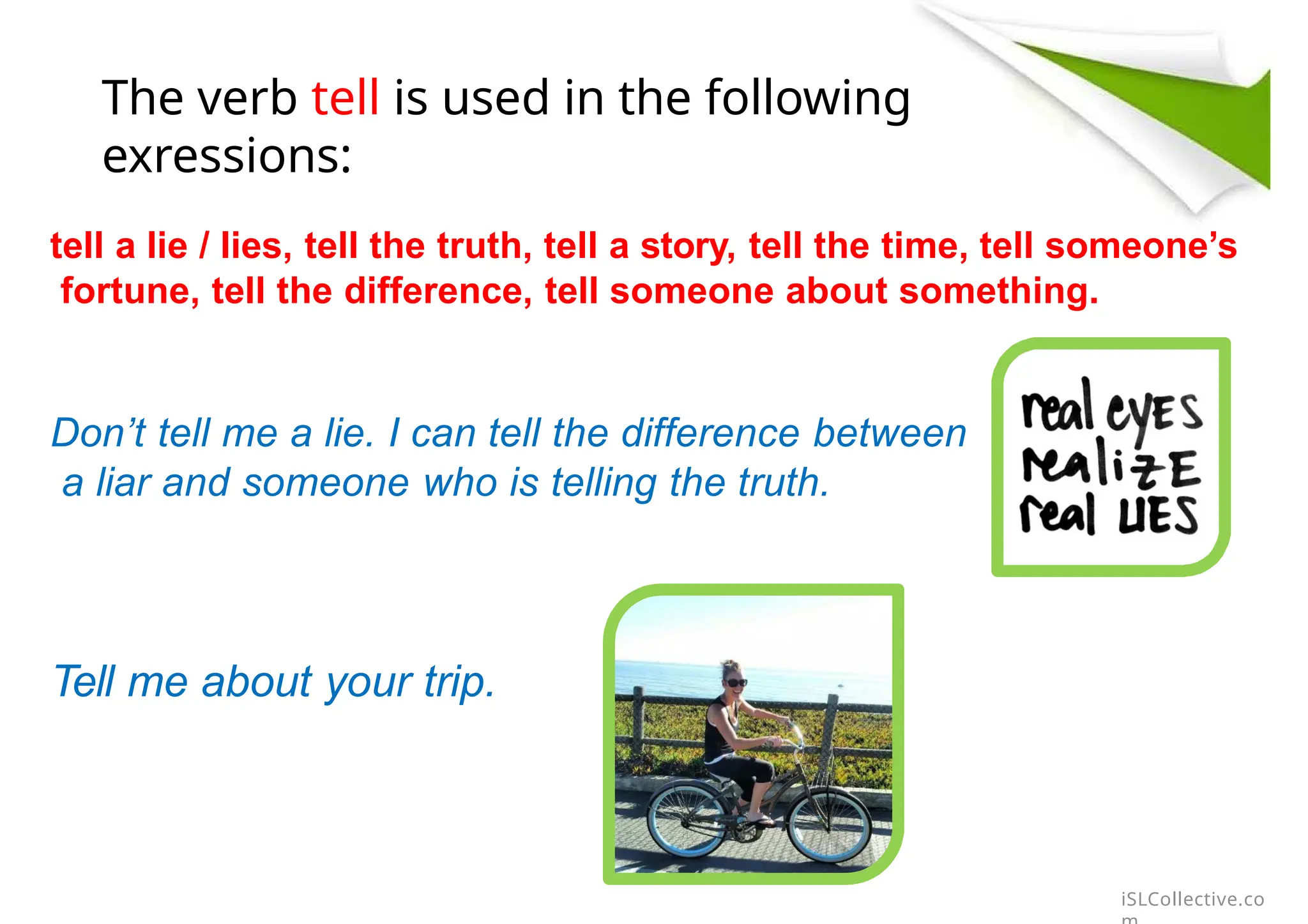 VERBS SAY AND TELL - THE DIFFERENCE .pptx