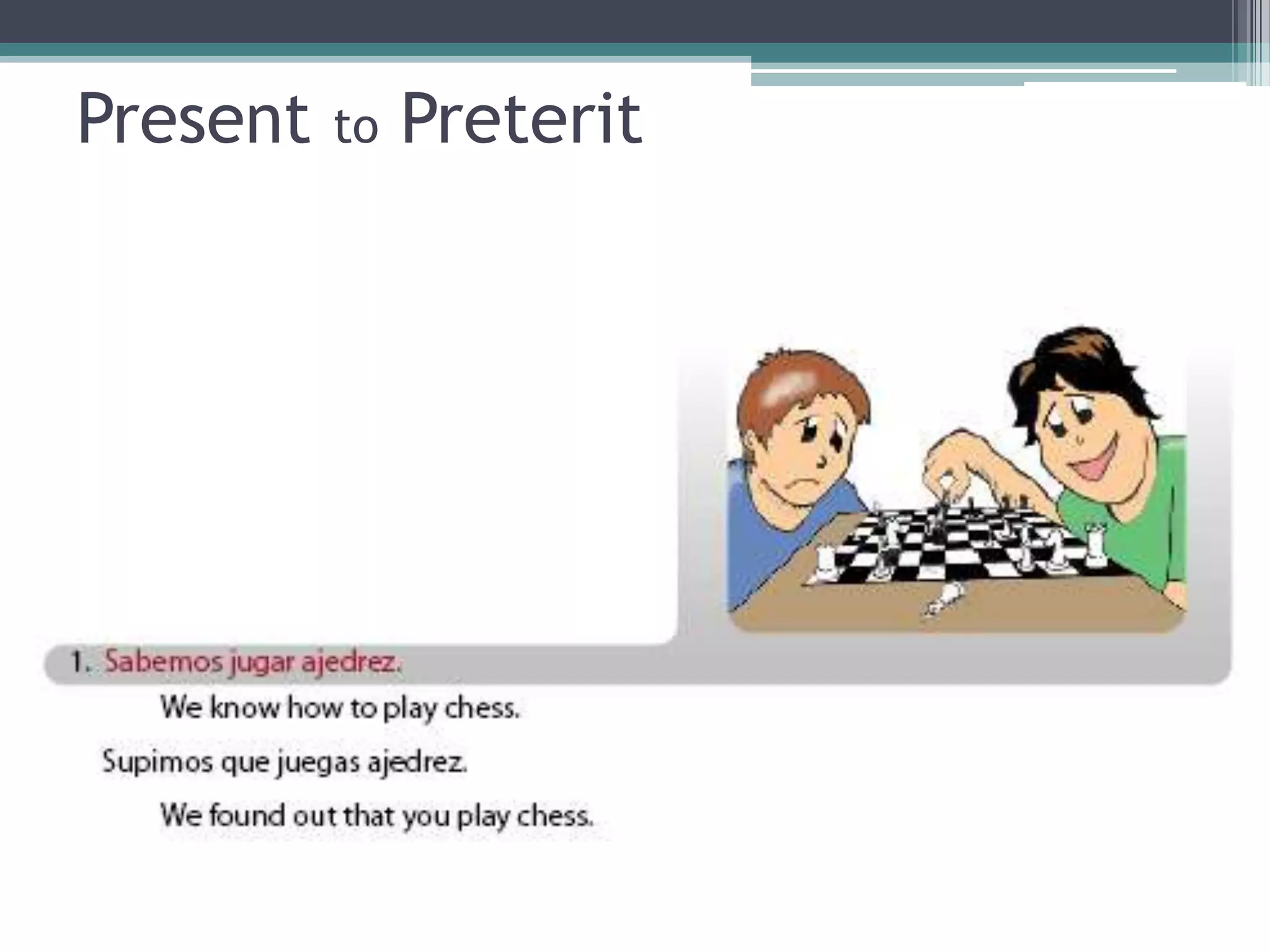 Verbs that change meaning in different tenses | PPTX