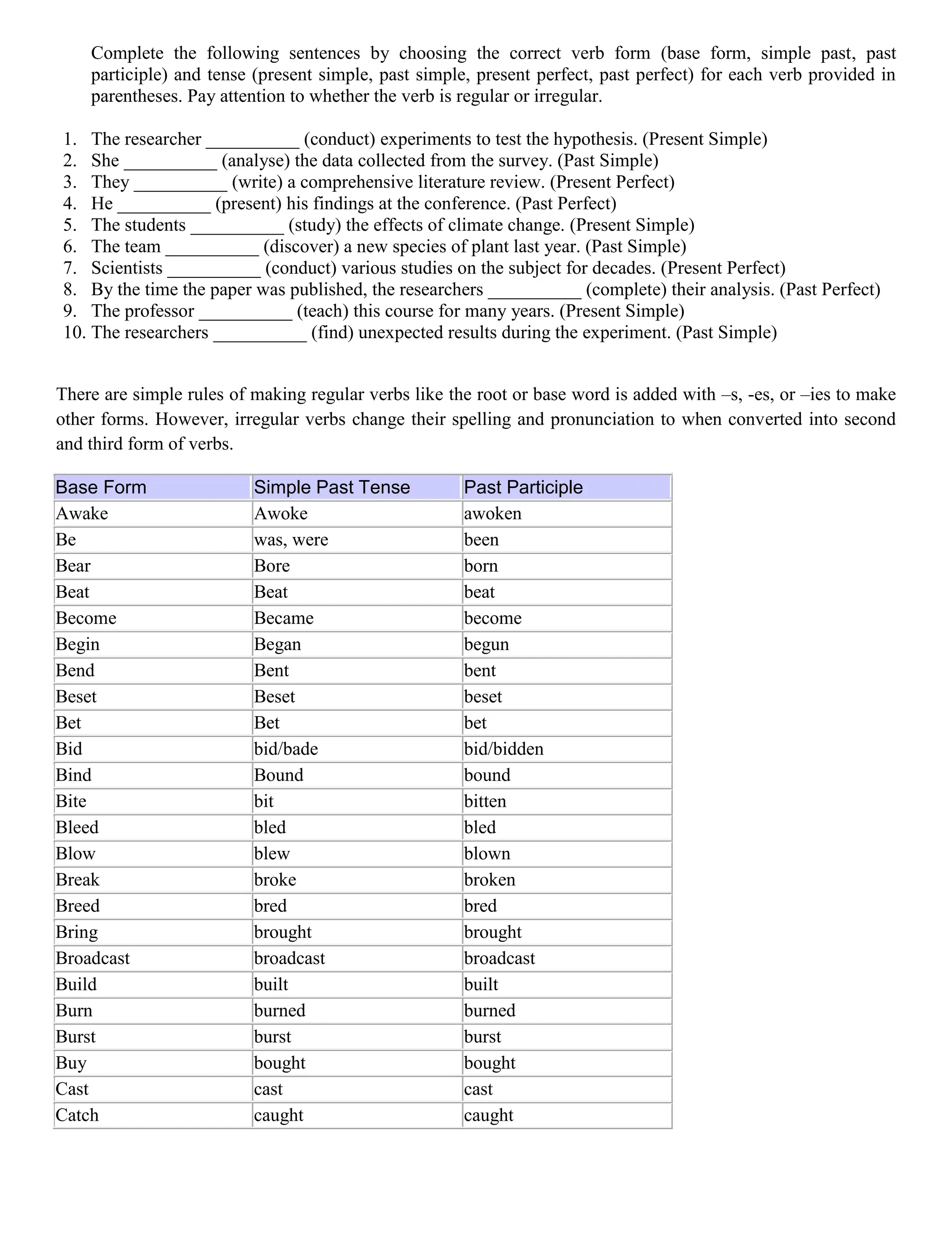 verbs, transitive, intransitive, regular, irregular verbs examples uses.pdf