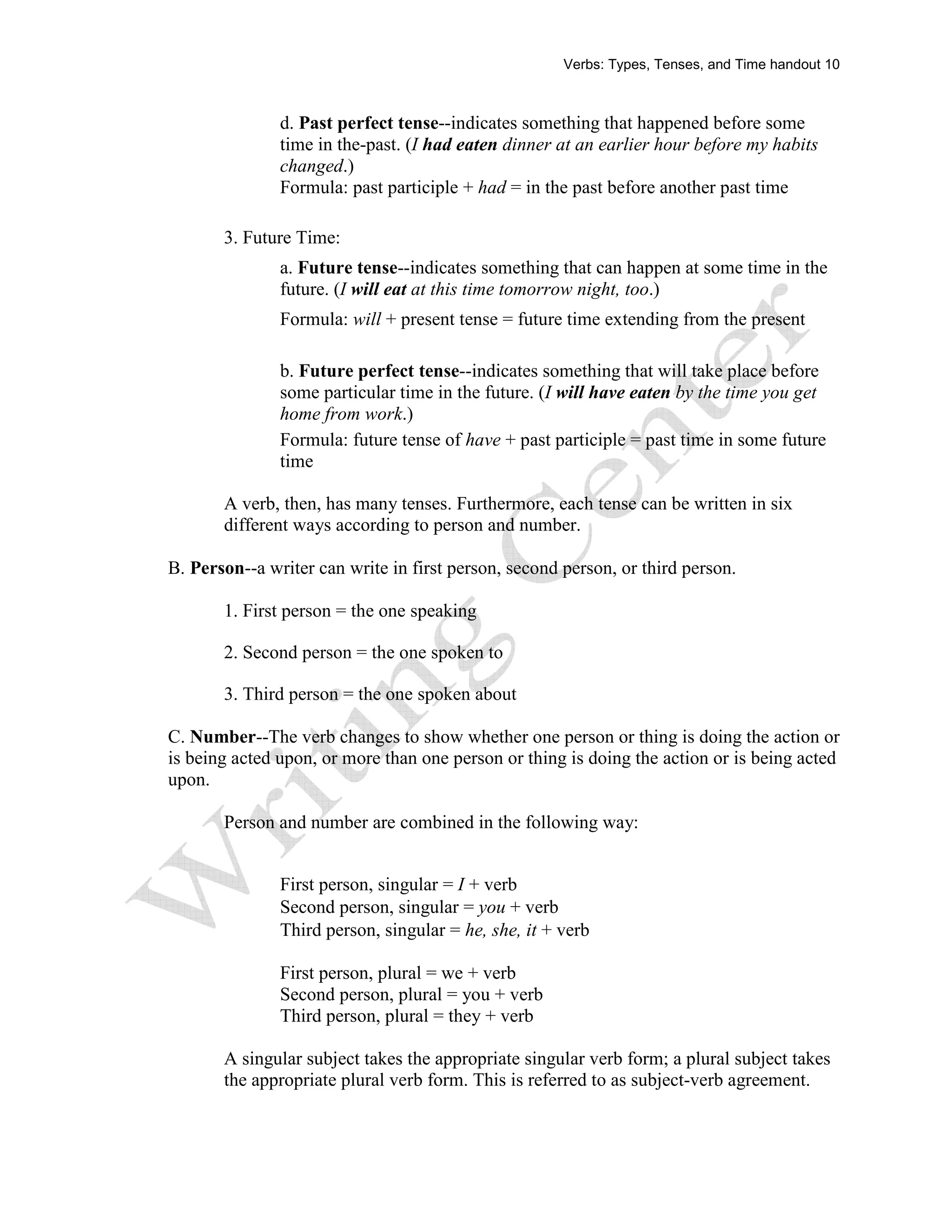 Verbs Types, Tenses and Time | PDF