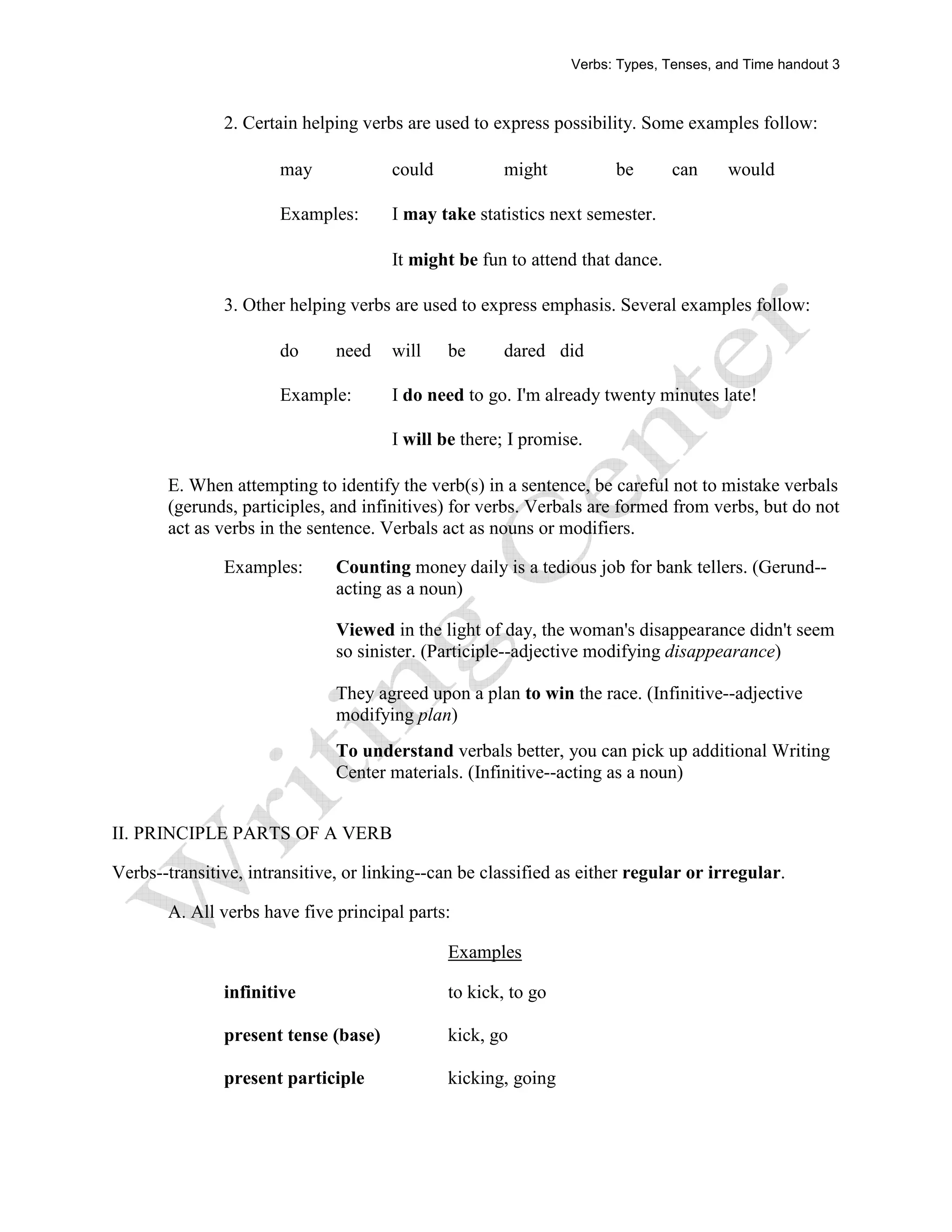 Verbs Types, Tenses and Time | PDF