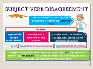 Verb & subject verb agreement | PPT