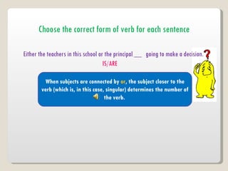 Verb & subject verb agreement | PPT