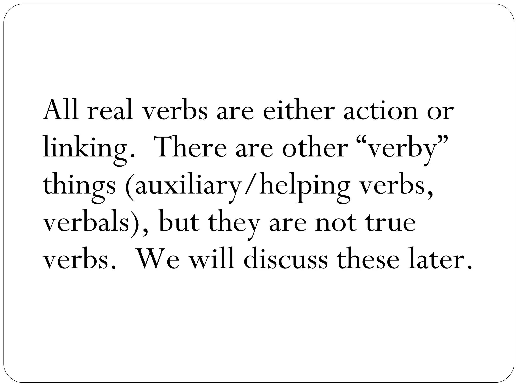 Verbs verbsverbs | PPT
