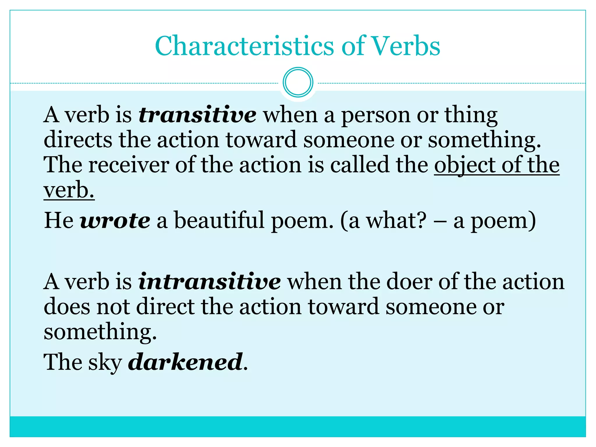 Verbs & Verb usage | PPTX