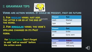 Verbs Lesson | PPTX