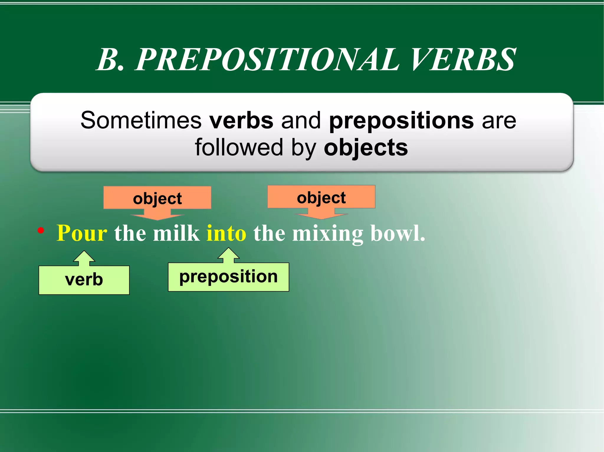 Verbs with adverbs and prepositions | PPT