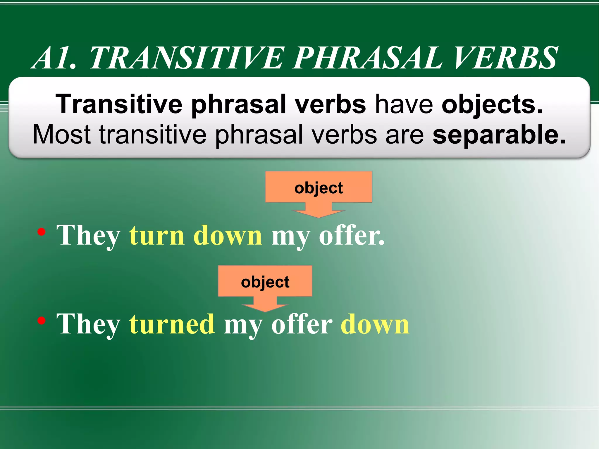 Verbs with adverbs and prepositions | PPT