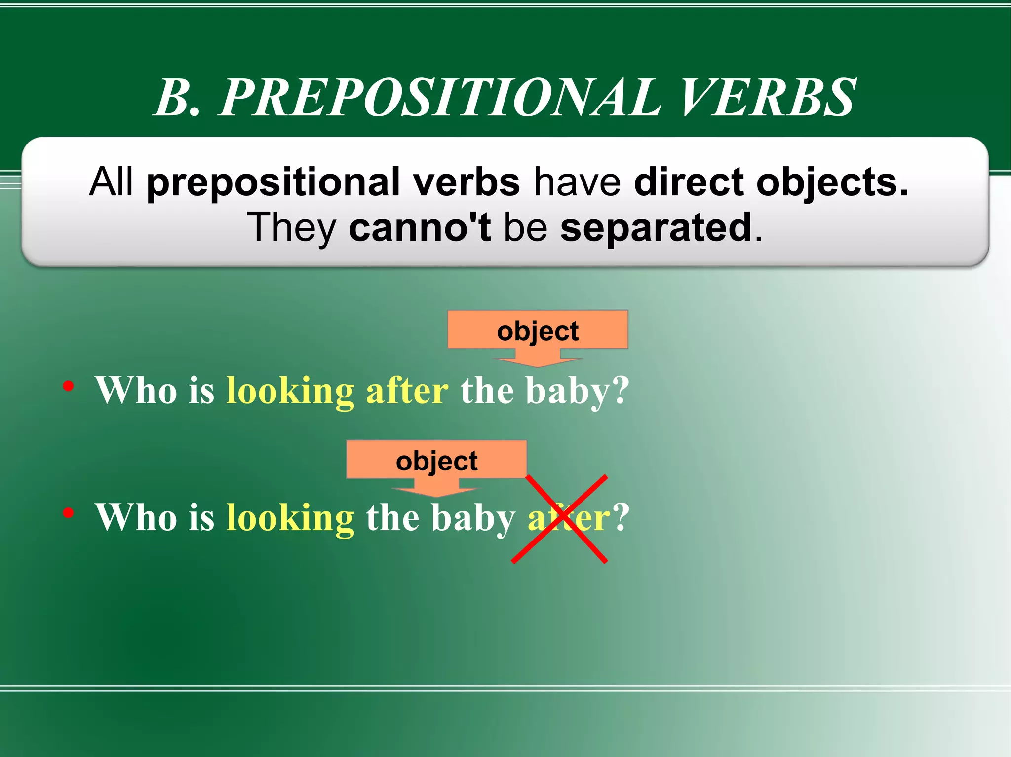 Verbs with adverbs and prepositions | PPT
