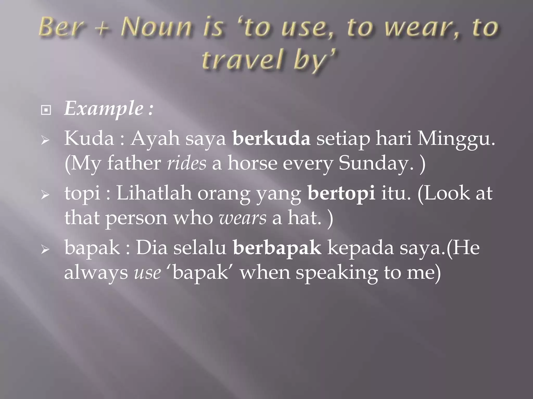 Verbs with prefix ber | PPT