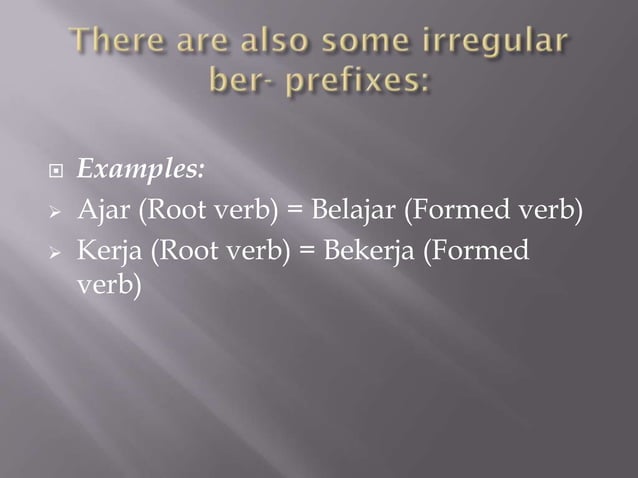 Verbs with prefix ber | PPT