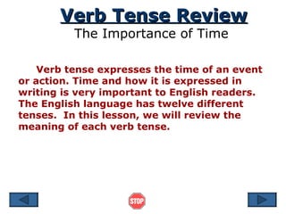Grammar: verb tenses | PPT