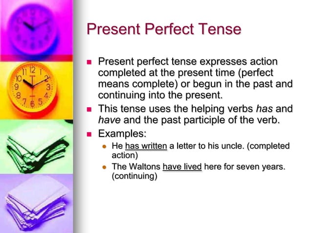 Perfect Tenses of the Verb | PPTX