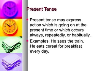 Verb tense | PPT