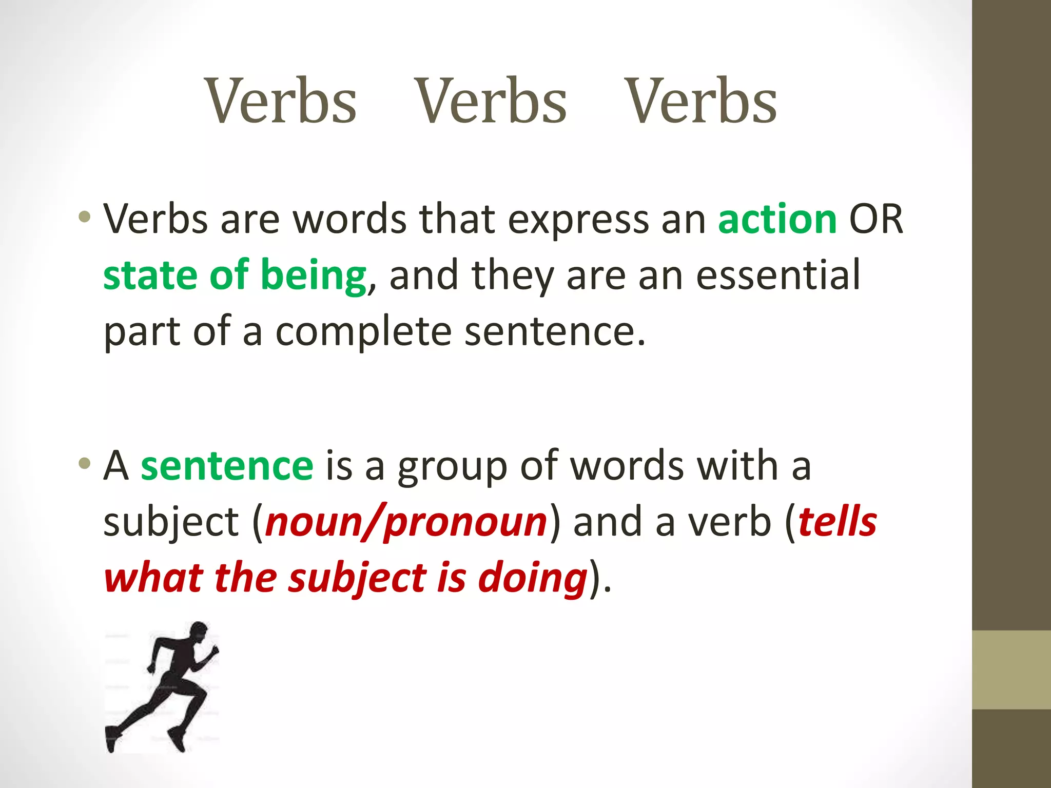 Verb Tense Power Point | PPTX