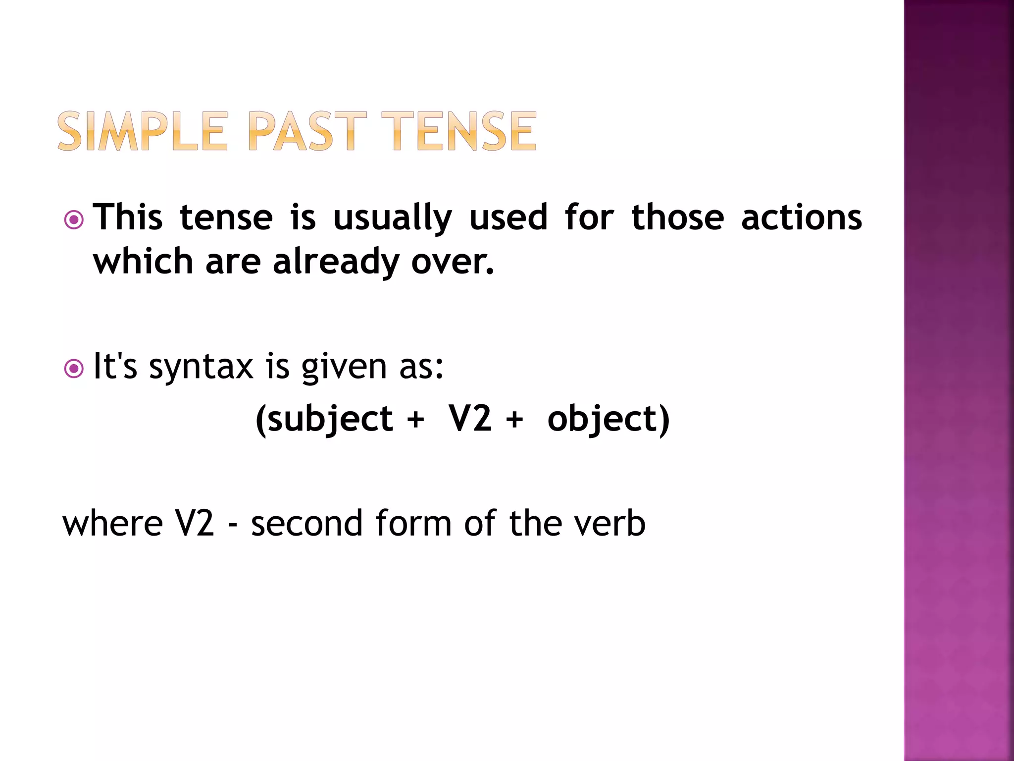 Verb tenses | PPTX