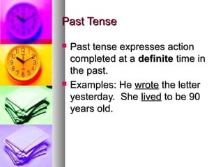 Verb tense | PPT