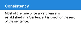 Verb tense agreement | PPTX