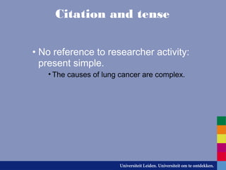 Verb tense in citations | PPT