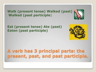 Verb tense and irregular verbs | PPT