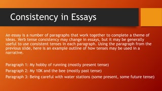 Verb tense consistency | PPTX