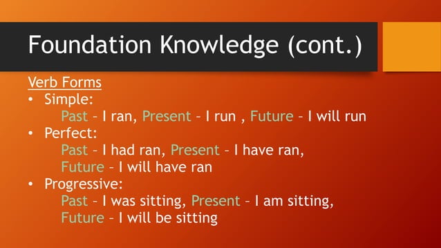 Verb tense consistency | PPTX | Sports