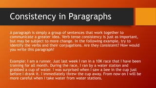 Verb tense consistency | PPTX