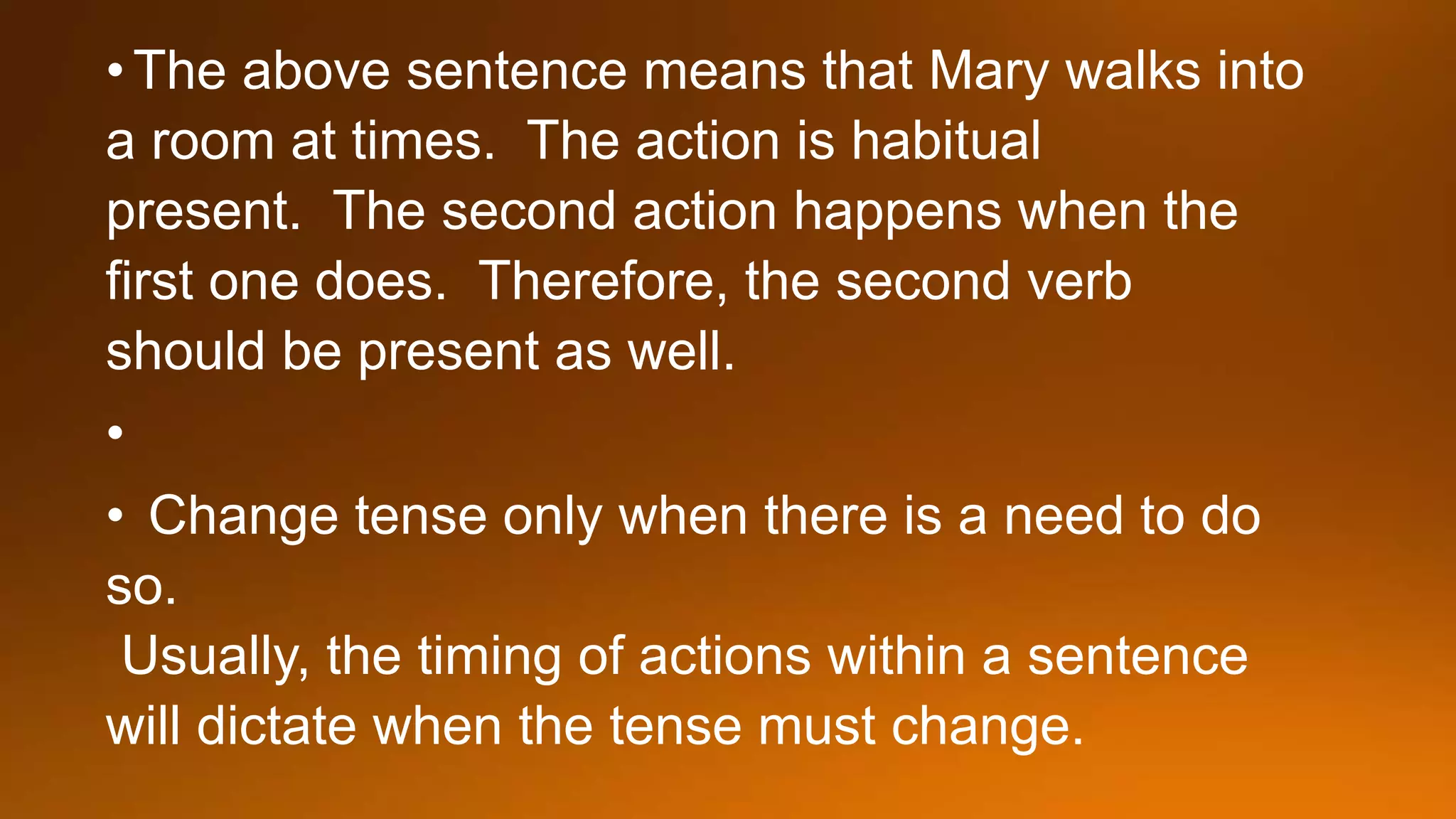 Verb tense consistency | PPTX
