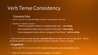 Verb tense consistency | PPTX