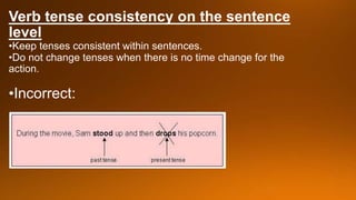 Verb tense consistency | PPTX