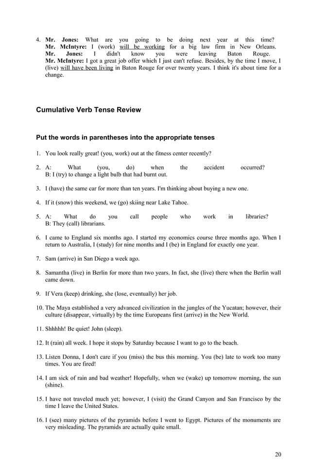 Verb Tense Exercises answer 080912 verb-tense-exercises-answer-080912