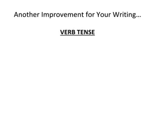 Verb tense mini lesson 2 | PPTX
