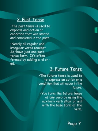 Verb tense my powerpoints | PDF