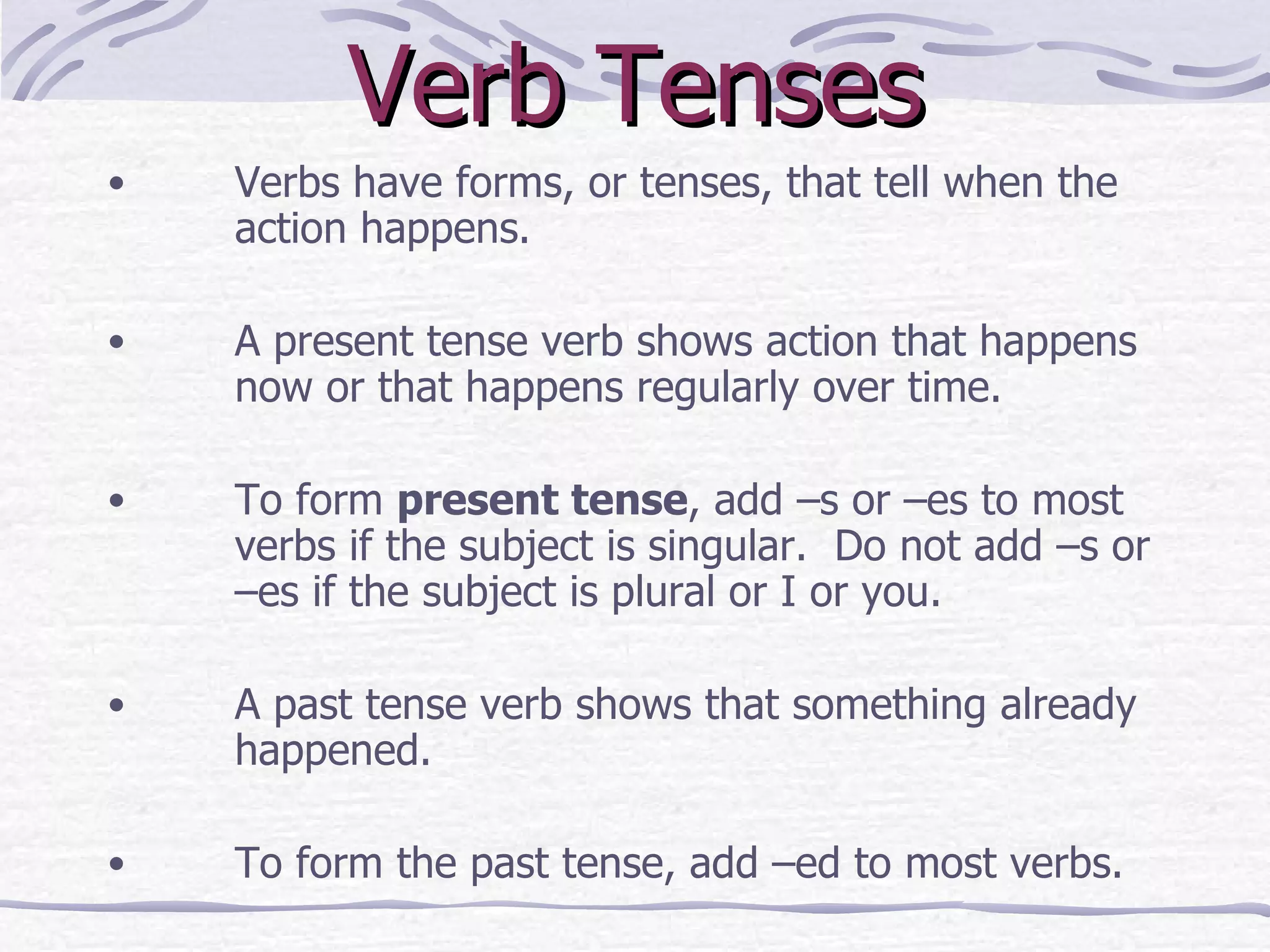 Verb Tenses | PPT
