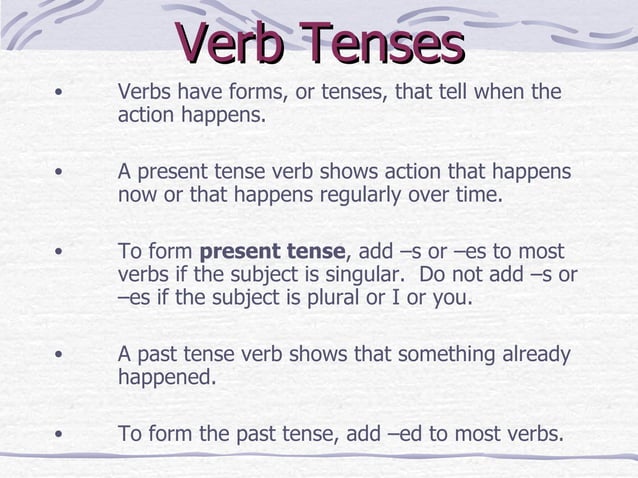 Verb Tenses | PPT