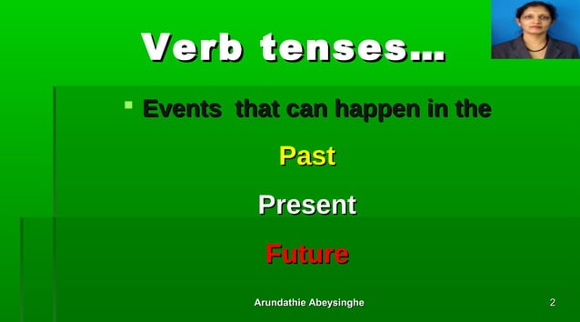 Verb tenses - How to distinguish different verb tenses | PPT | Air ...