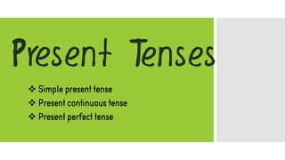 Verb tenses | PPT
