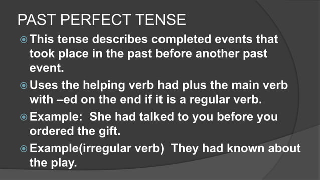 verb tenses.ppt | Free Download