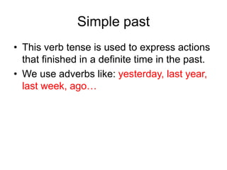 VERB TENSES - Simple, Continuos and Perfect Tenses | PPT